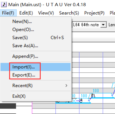 UTAU_编辑乐谱②：新建工程、读取工程、保存工程 | 歌声合成入门教程站